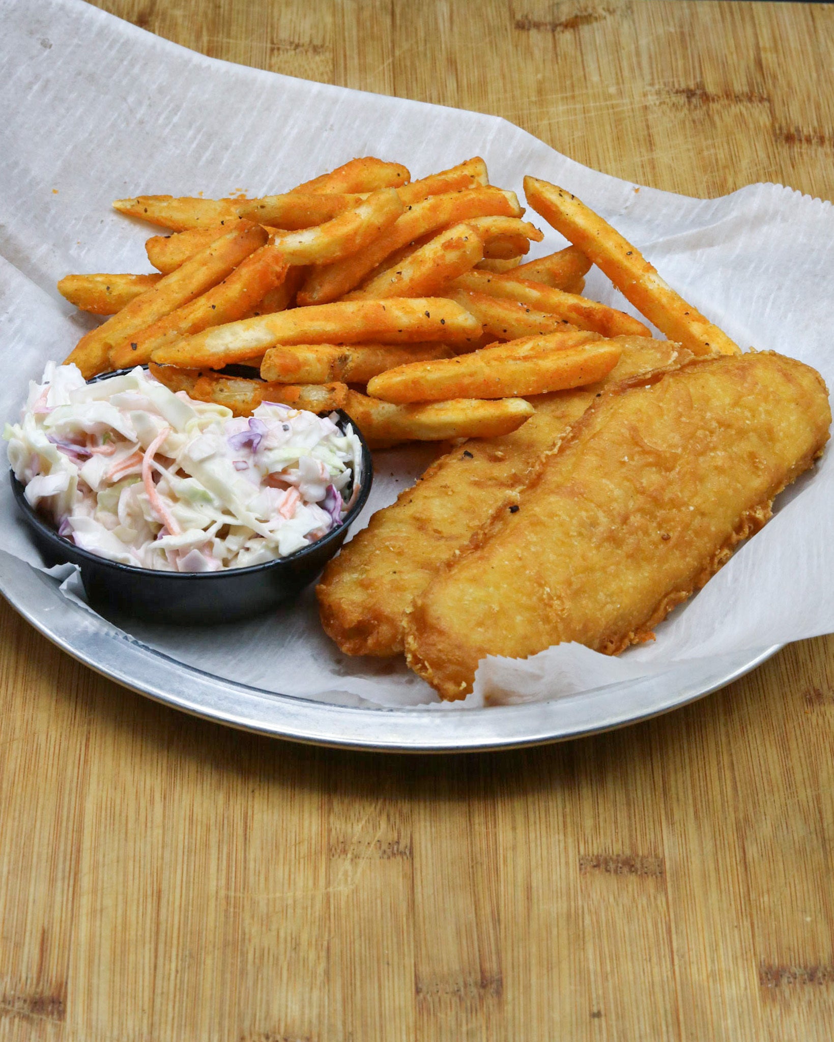 Cod Fish & Chips Platter (Hootie & The Codfish) | Tickle Pickle Restaurant
